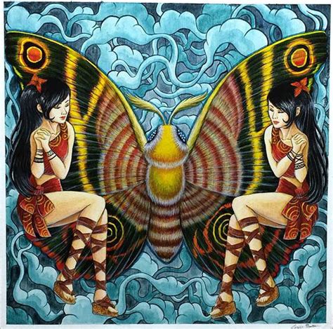 Mothra And Twins By Candie Bolton For Totalatomicmeltdown