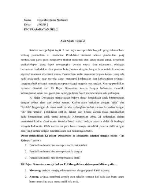 Topik 2 Aksi Nyata Filosofi Pendidikan Pdf