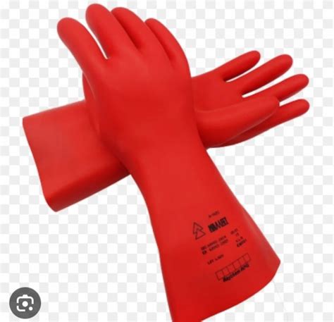 Plain Latex Raychem Electric Safety Hand Gloves Class 4 For Electrical