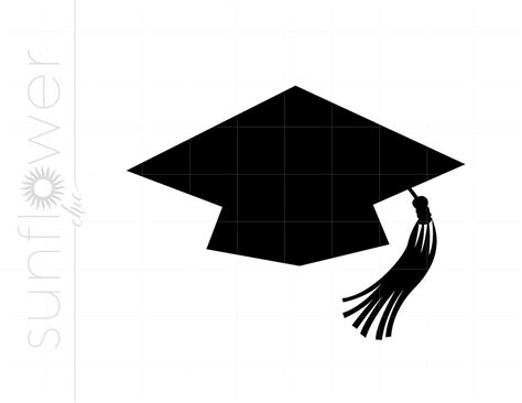 Grad Cap Svg Grad Cap Clipart Grad Hat Silhouette Cut File Grad