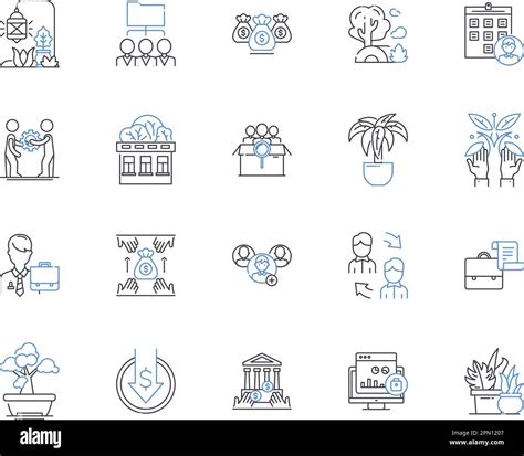Farming Sector Outline Icons Collection Farming Sector Agriculture