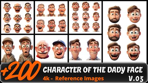 Artstation Character Of The Dady Face Vol05 4k Reference Image