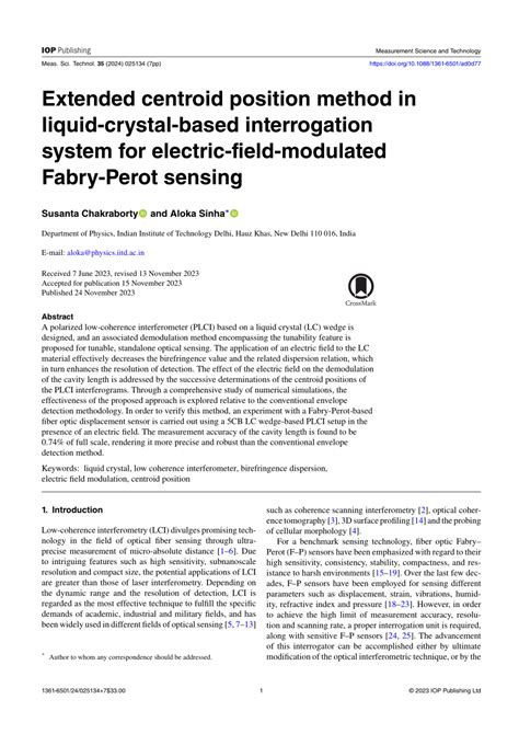 Extended Centroid Position Method In Liquid Crystal Based Interrogation System For Electric