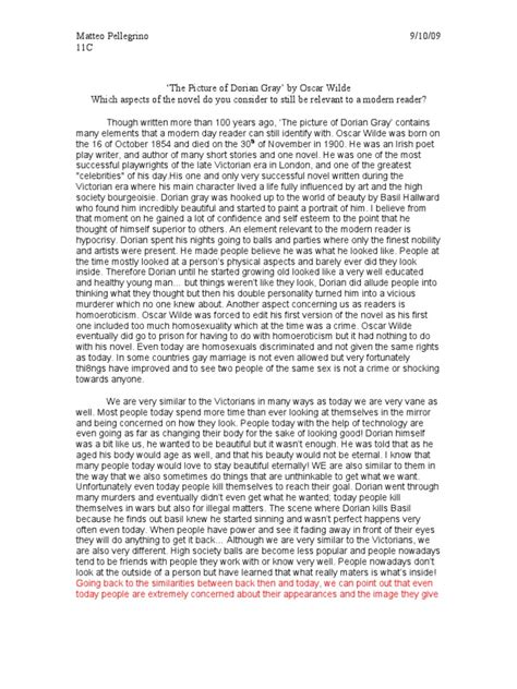 English Essay Dorian Gray Pdf The Picture Of Dorian Gray Gothic