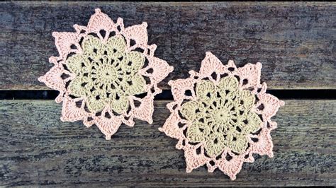 Easy Crochet Flower Coaster Tutorial YouTube