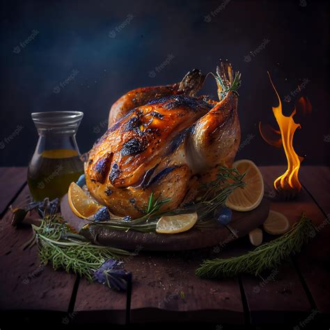 Premium Photo Bbq Spatchcocked Barbecue Whole Chicken On Grill Pan