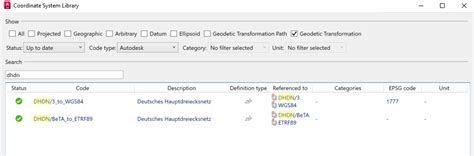 Autocad Map 3d では、etrs89 Utm 33n Utm 32n から Soldner Berlin Netz88 または Gauss Krüger への座標変換の精度が十分でない