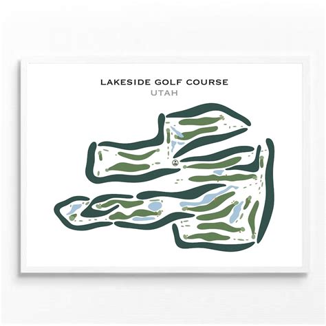 Lakeside Golf Course Utah Golf Course Map Wall Art Golf Map Canvas