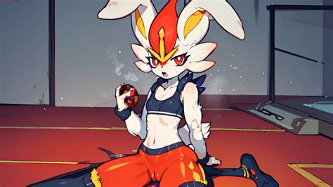 Rule 34 Ai Generated Anthro Cinderace Female Cinderace Generation 8 Pokemon Pixai Pokémon