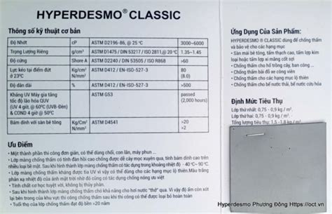 Hyperdesmo Classic25kg Chống Thấm Lộ Thiên Gốc Dầu Công Ty Phương Đông