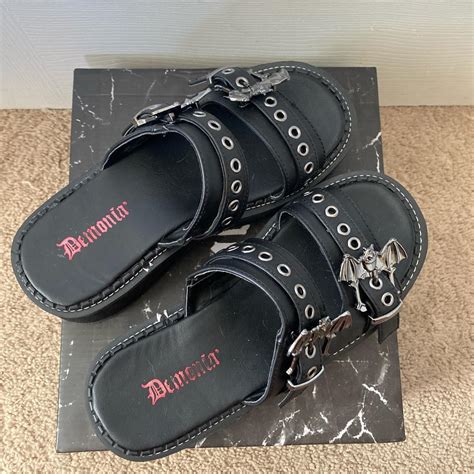 Demonia Womens Black Sandals Depop
