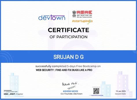Successfully Completed A 5 Day Bootcamp On Web Security Devtown Find