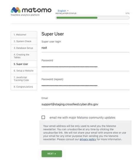 document matomo setup · issue 716 · cisagov crossfeed · github