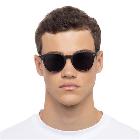 Bandwagon Matte Tortoise Shell Uni Sex Round Sunglasses Le Specs