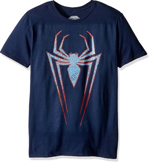 Amazon Marvel Men S Spider Man Short Sleeve Graphic T Shirt Navy Medium Clothing