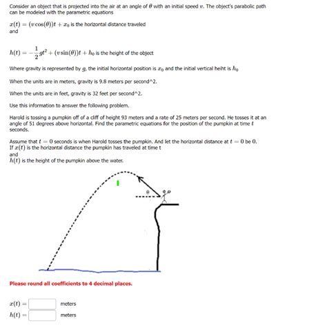 solved consider an object that is projected into the air at