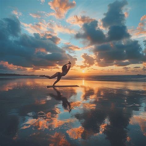 Free Sunset Dance Reflection Image Download At Stockcake