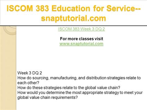 Iscom 383 Education For Service Ppt Download