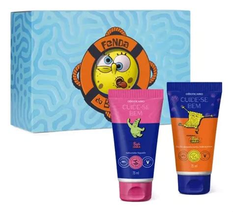 Combo Fenda Do Biquini Mini Kit Necessaire Bob Esponja Frete Grátis