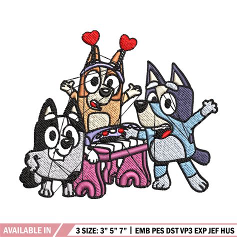 Happy Birthday Bluey Embroidery Bluey Embroidery Embroider Inspire