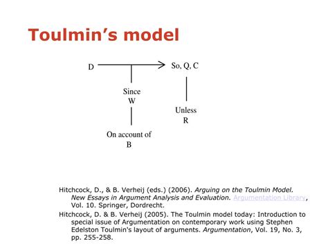 PPT The Toulmin Argument Model In Artificial Intelligence Or How