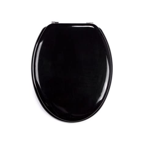 MSV Abattant WC MDF CLEO Noir Brillant Charnières Inox Leroy Merlin