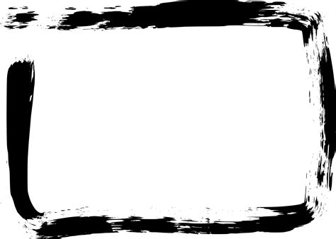 6 Grunge Brush Stroke Rectangle Frame PNG Transparent OnlyGFX