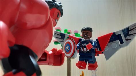 캡틴 아메리카 브레이브 뉴 월드 캡틴 아메리카 Vs 레드 헐크 마지막 전투 장면 레고 만들기 Youtube
