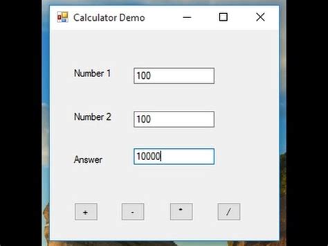 How To Create Calculator In Visual Studio YouTube
