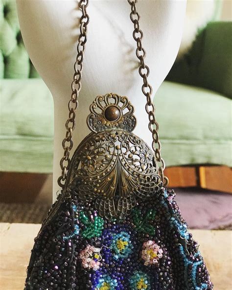 Art Deco Purse Victorian Purse Glass Bead Purse Art Nouveau Etsy
