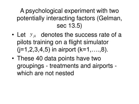 Ppt Lecture 5 “additional Notes On Crossed Random Effects Models