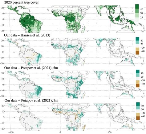 Tree Cover In The Tropics Top Our Tree Cover Data Compared To The Download Scientific
