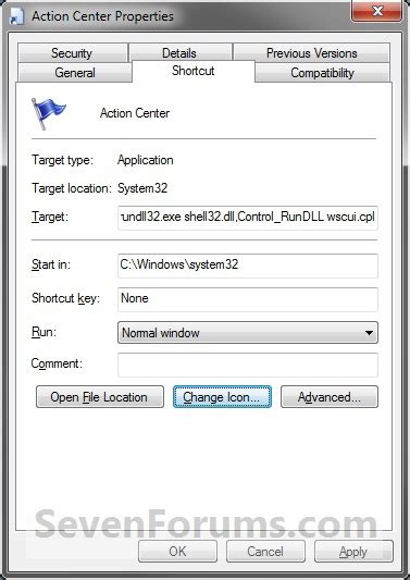 Action Center Shortcut Create Tutorials