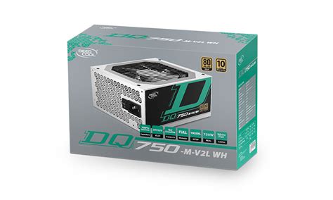 Deepcool DQ750-M V2L WH 80 Plus Gold 750 Watt Fully Modular SMPS White ...