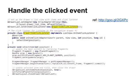 Android Training Sliding Menu PPT
