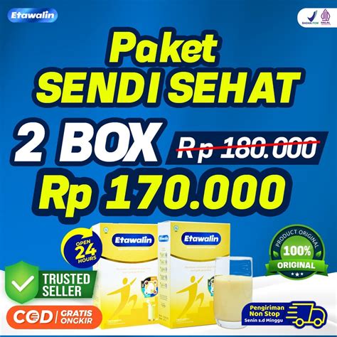 Jual Etawalin Paket Sendi Sehat 2 Box Susu Kambing Etawa Tingkatkan