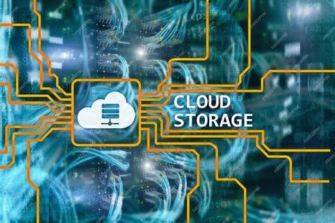 Premium Photo Cloud Data Storage Concept On Server Room Background