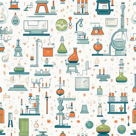 Premium Ai Image Science Laboratory Microscope Formulas Seamless Pattern Premium Ai Image Science Laboratory Microscope Formulas Seamless Pattern