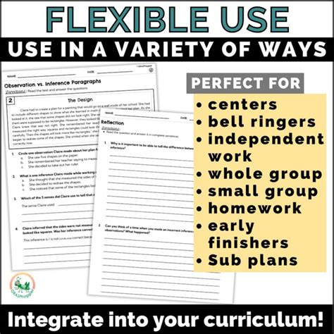 Observation Vs Inference Observation And Inference Activity Inference Bell Ringer