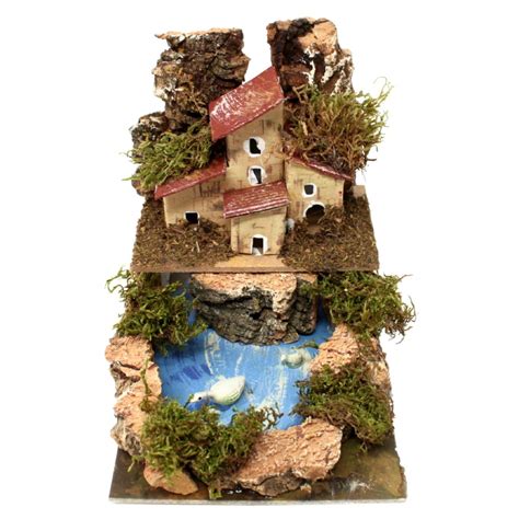 Lago Per Presepe Con Casette 85087
