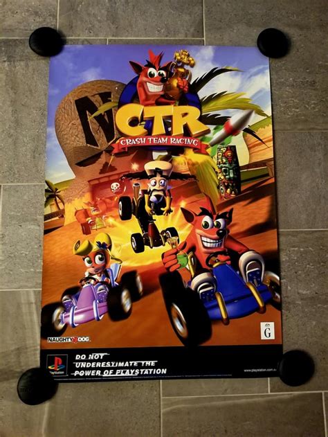 Rare Crash Bandicoot Giant Australian Promo Posters Rcrashbandicoot
