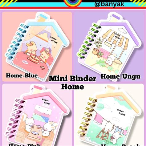 Jual MINI BINDER BOOK NOTEBOOK BINDER NOTEBOOK LUCU CARTOON DIARY MINIBOOK MEMO KECIL BUKU MEMO