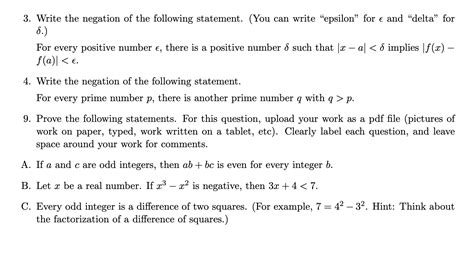 Solved Write The Negation Of The Following Statement Chegg