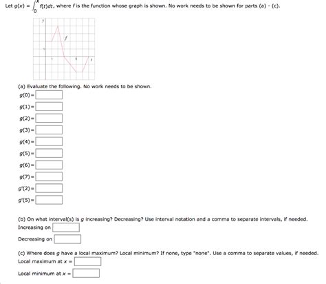 Solved Let G X F T Dt Where Fis The Function Whose Graph Chegg