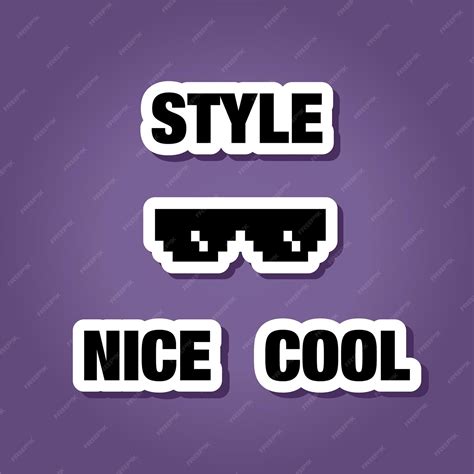 Premium Vector Vector Bundle Illustration Stickers Sunglass Pixels