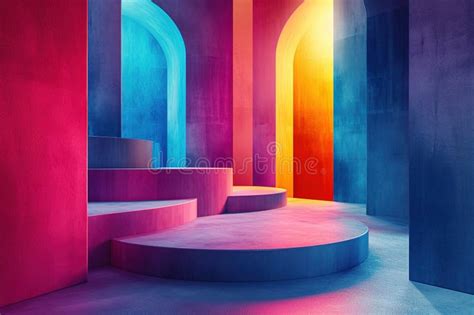 Abstract Geometric Background Using Irregular Shapes And A Vibrant Color Palette Ai Generated