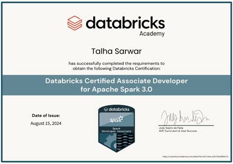 Talha Sarwar On Linkedin Databricks Apachespark Dataengineering Certification 23 Comments