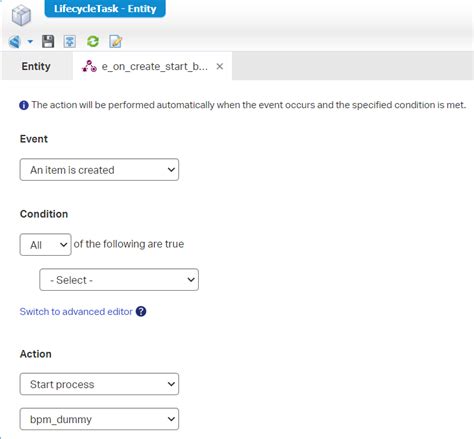 reuse a bpm for different entity actions opentext™ process automation
