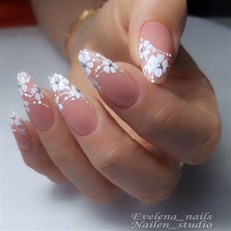 Стильные идеи маникюра Фото OK RU Floral nails Nails Rhinestone