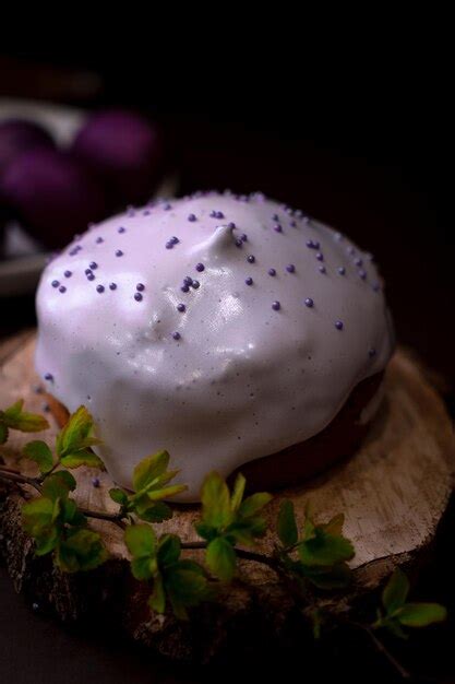 Premium Photo Easter Cake On A Dark Background
